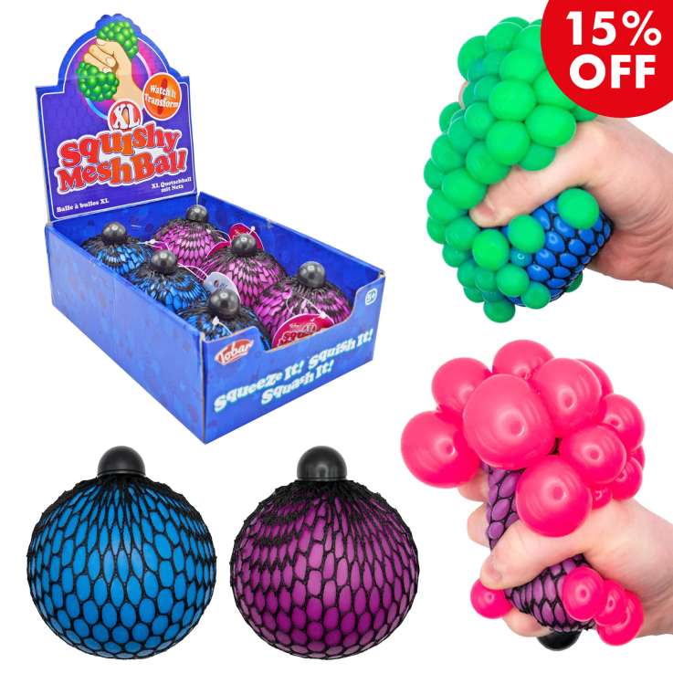 Wholesale XL Squishy Mesh Ball 9cm - Homeware Essentials