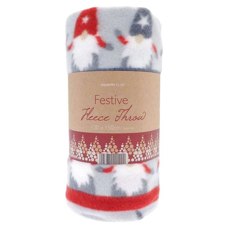 Wholesale Country Club Gonk Festive Fleece Throw 120cm x 150cm Homeware ...