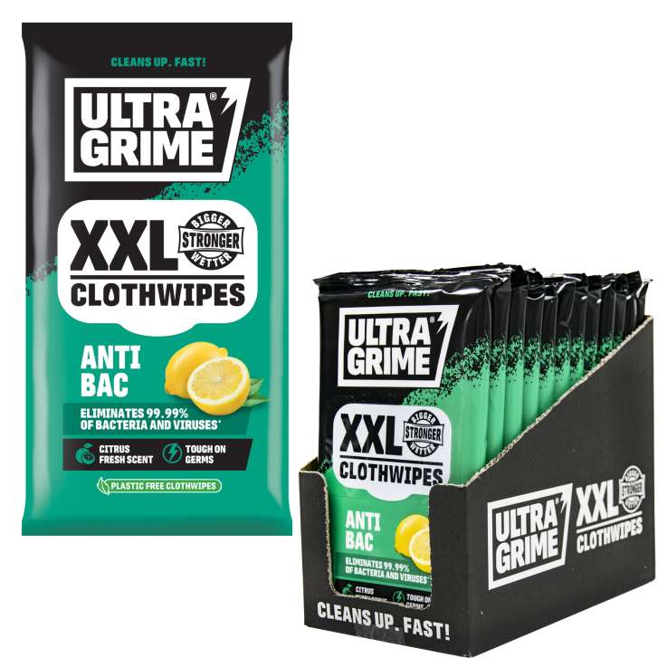Wholesale UltraGrime XXL Anti-Bac Wipes 20 Pack Homeware Essentials