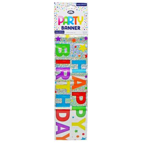 Wholesale Happy Birthday Wall Party Banner 2.5m - Homeware Essentials
