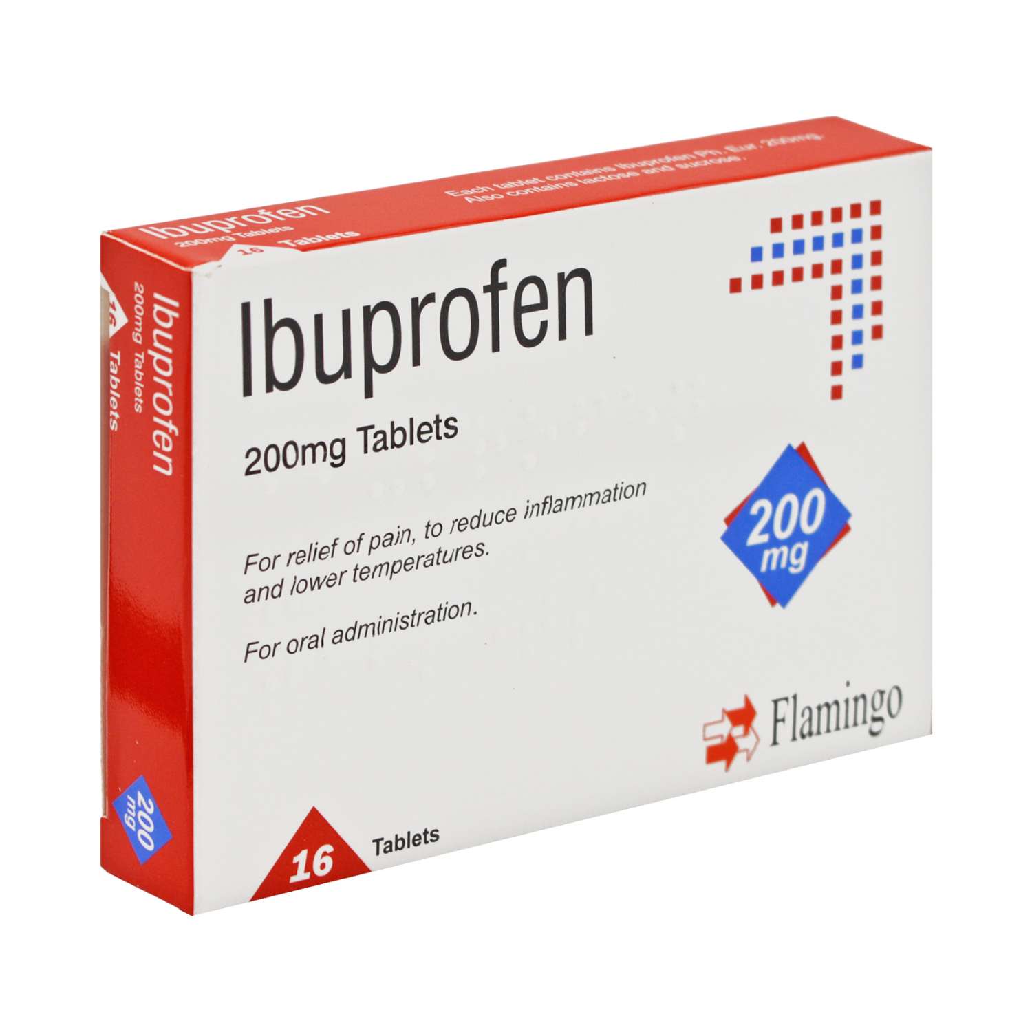 Wholesale Flamingo Ibuprofen 200mg Tablets 16 Pack Homeware Essentials