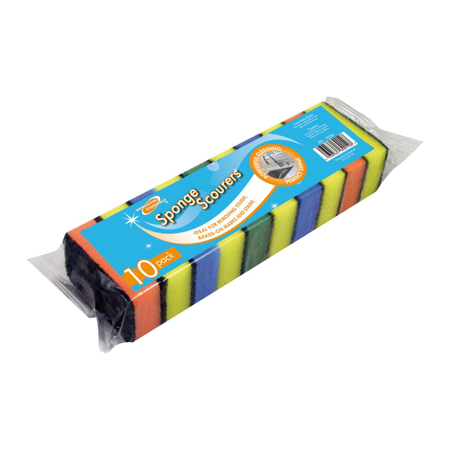 Homeware Essentials Sponge Scourers 10 Pack - Homeware Essentials