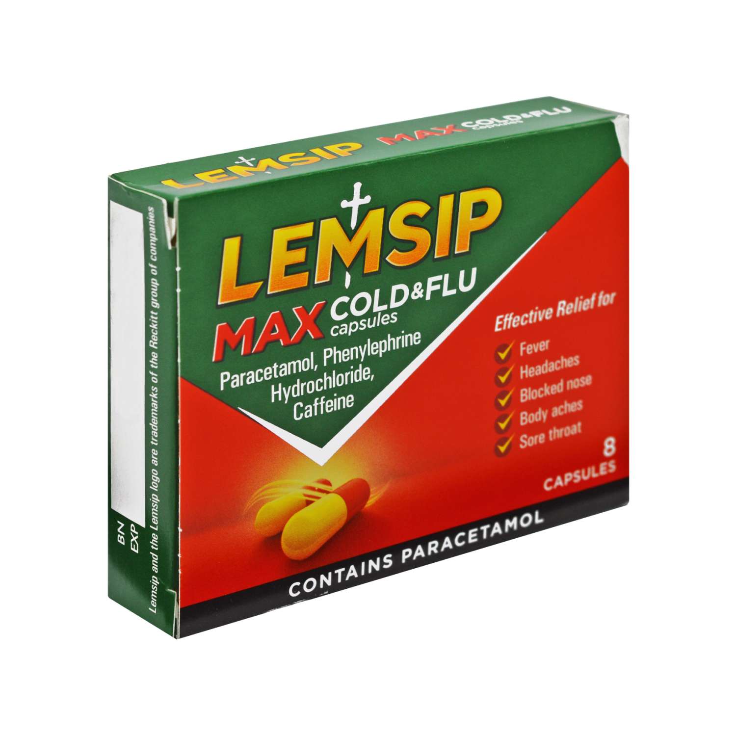Wholesale Lemsip Max Cold & Flu Capsules 8 Pack Homeware Essentials