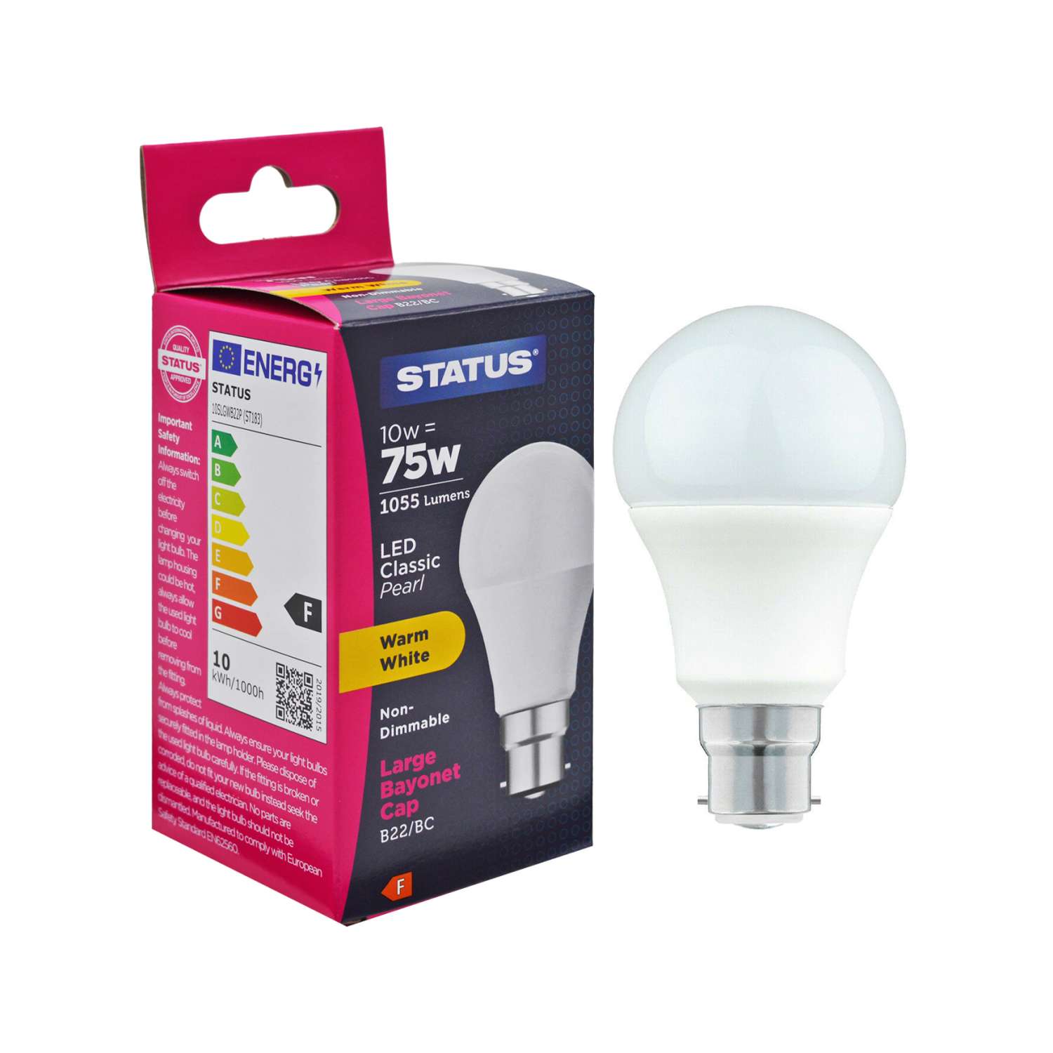 Wholesale Status LED Classic Light Bulb 10w=75w Bayonet (B22) Homeware ...