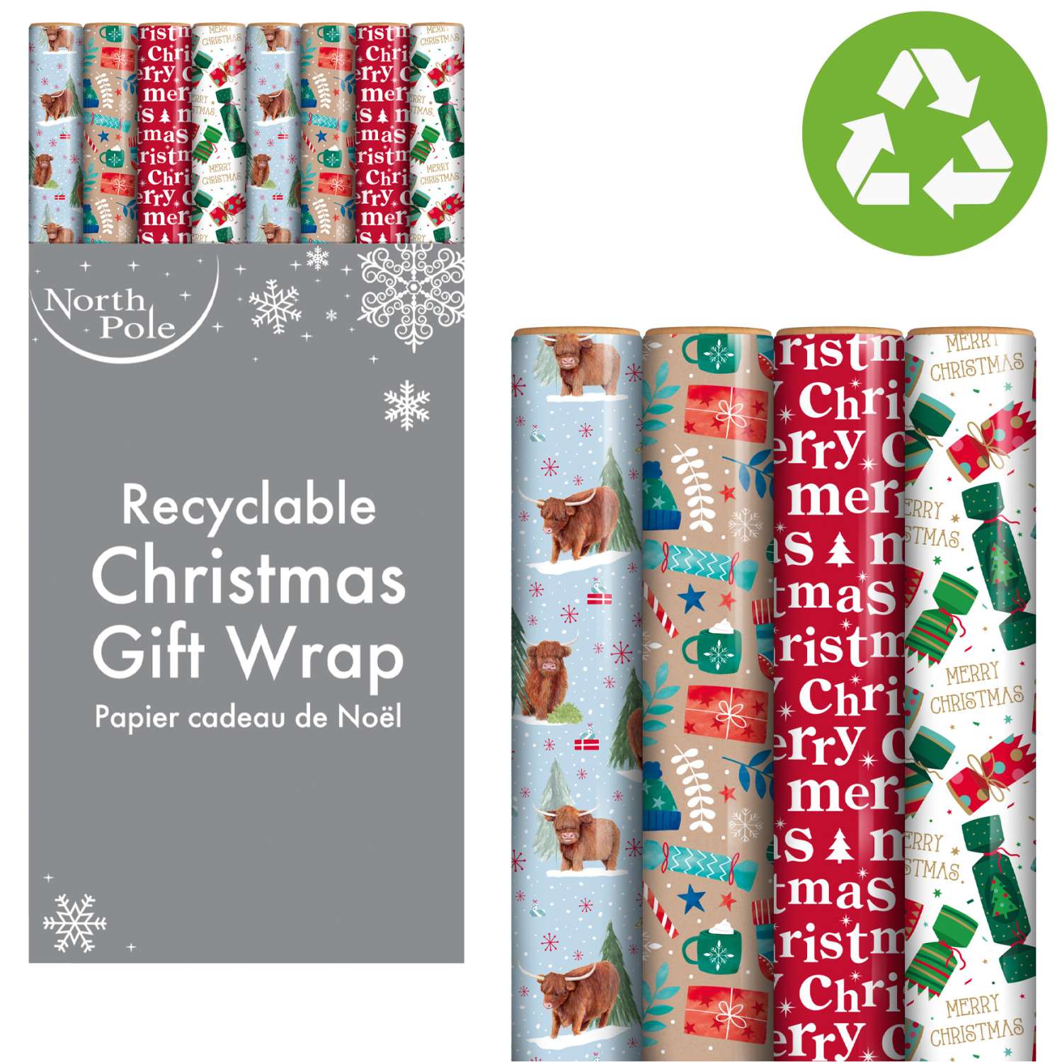 Wholesale Christmas Contemporary Recyclable Wrap 4M Homeware Essentials