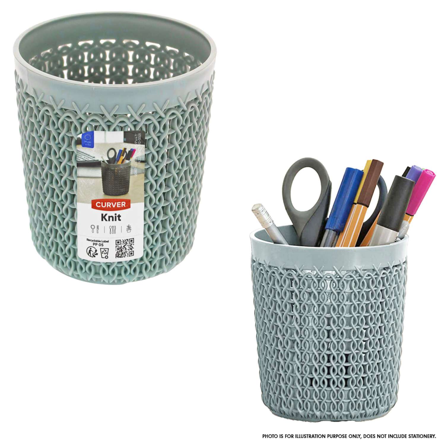 Wholesale Curver Knit Misty Blue Round Organiser Homeware Essentials